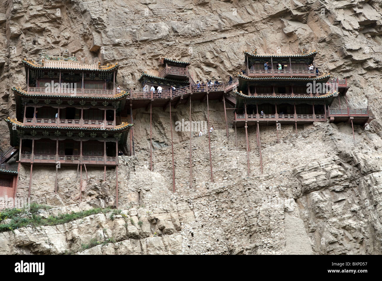Hanging monastery, Xuankong temple, Datong city, Hunyuan county, China ...
