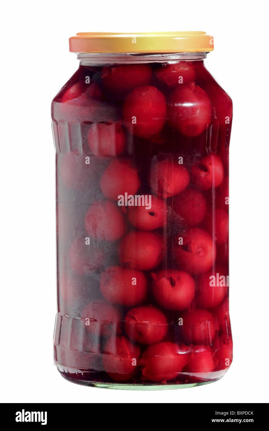 jar with cherries Stock Photo - Alamy