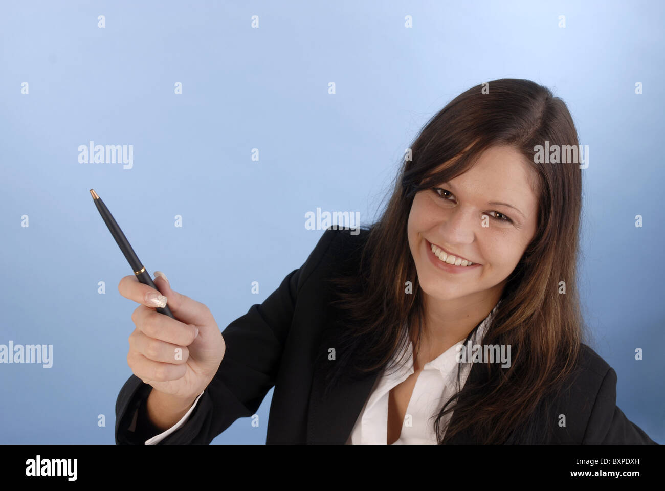 Young woman has an idea Stock Photo - Alamy