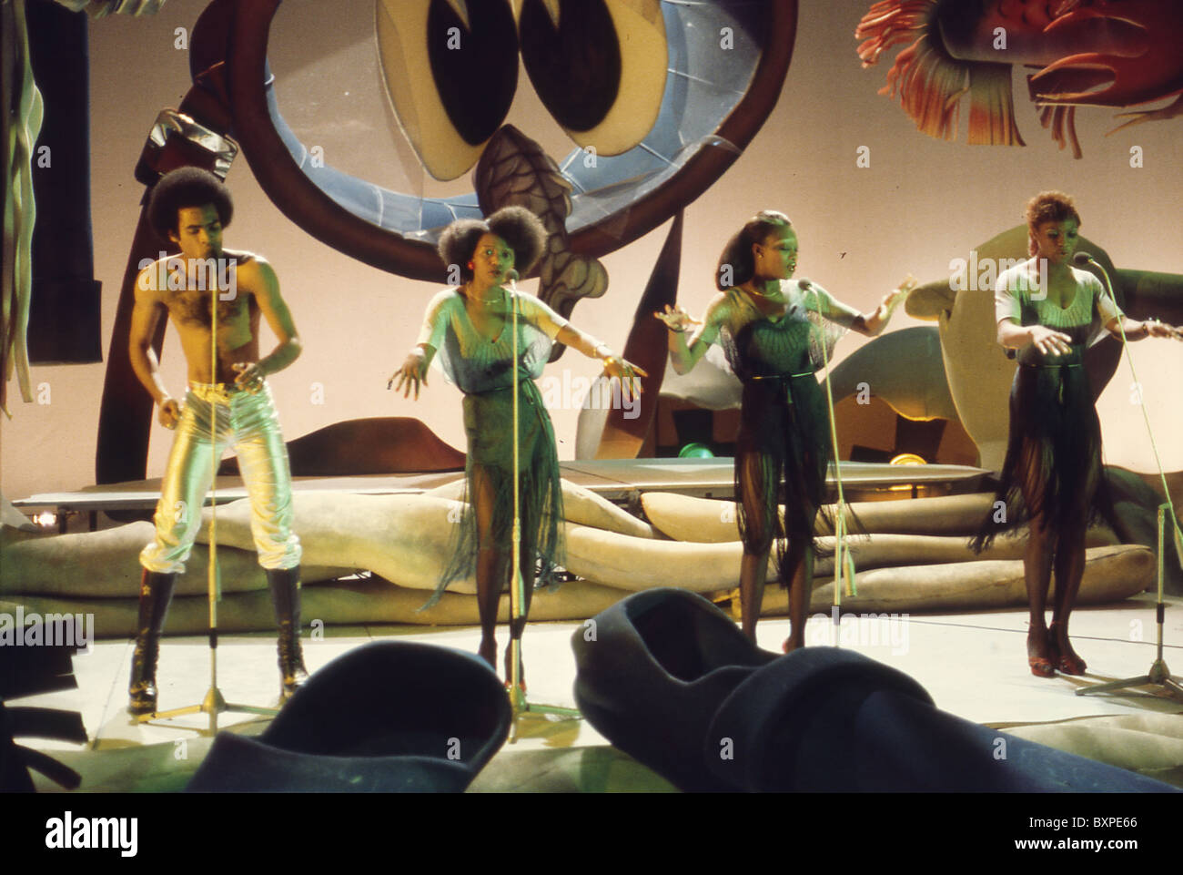 BONEY M West-Indian pop group with Bobby Farrell about 1978 Stock Photo ...