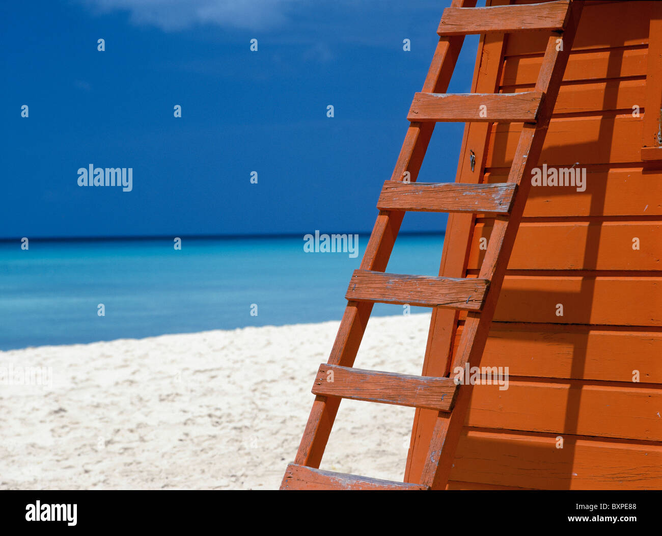 Detail Of Lifeguard Watchtower On Beach Stock Photo - Alamy
