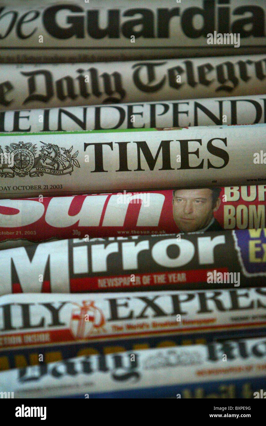 British national press hi-res stock photography and images - Alamy