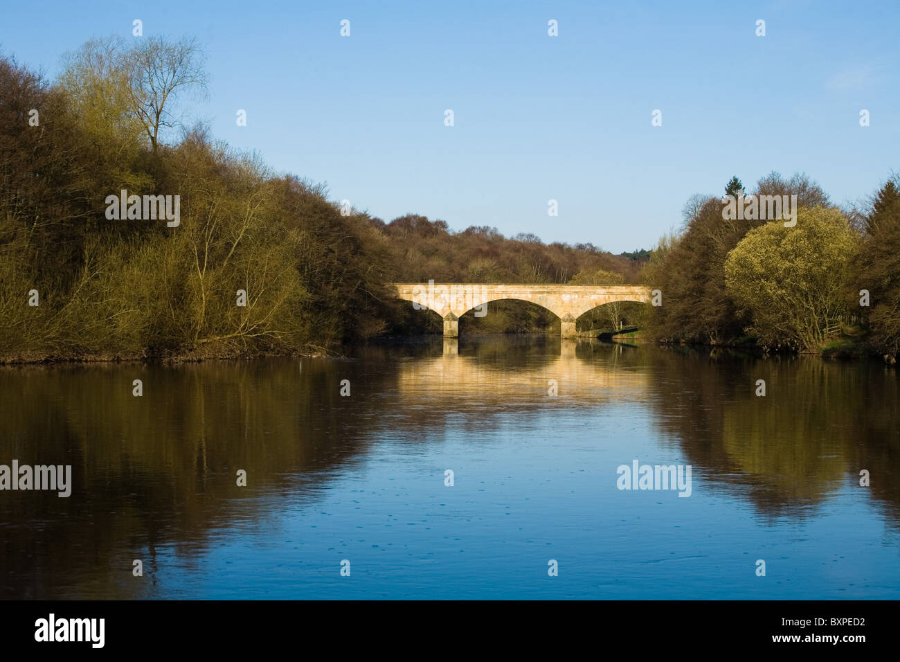 Tyne bridge bellingham northumberland Stock Photo - Alamy