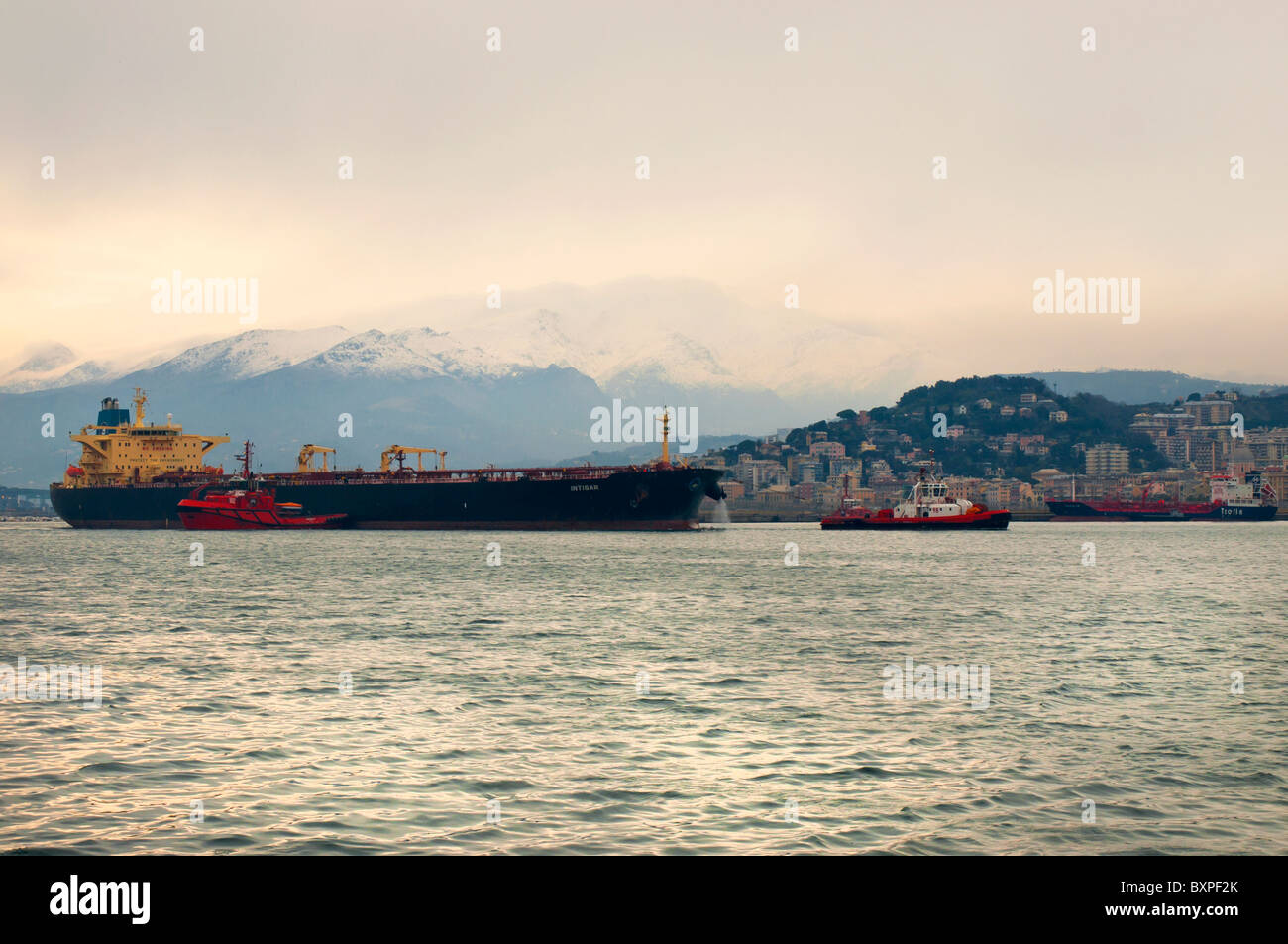 Port of Genoa and its famous Lanterna Stock Photo - Alamy