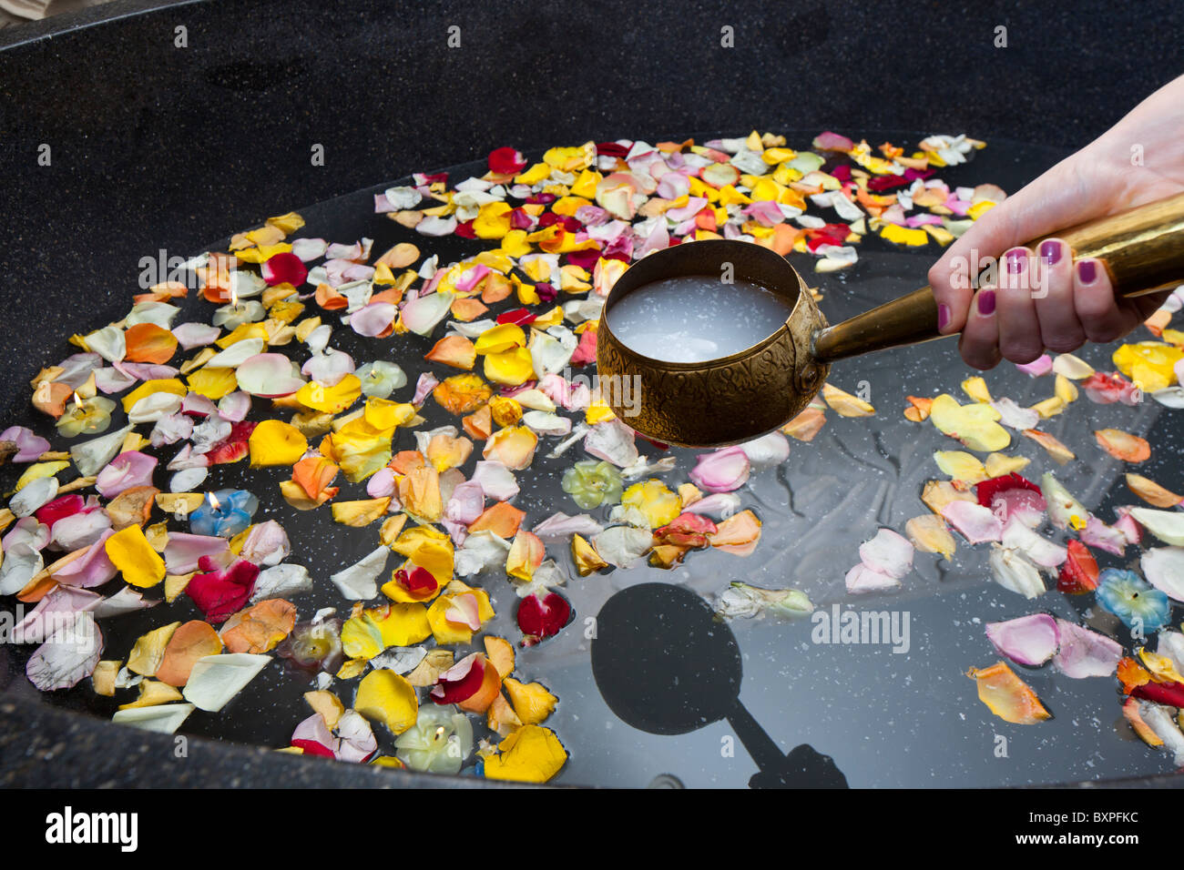 Spa treatment Prague Czech Republic bath petals Stock Photo - Alamy