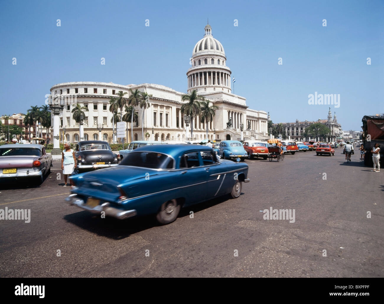 Cars In Street Outside Capital Building Stock Photo - Alamy