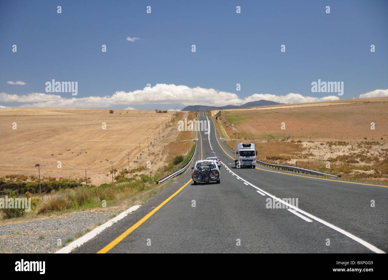 Beautiful highways in gorgeous nature a summer day in South Africa ...