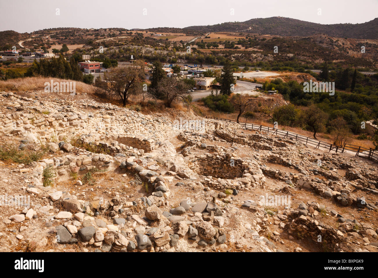 Ancient Choirokoitia Khirokitia neolithic settlement, Cyprus Stock ...