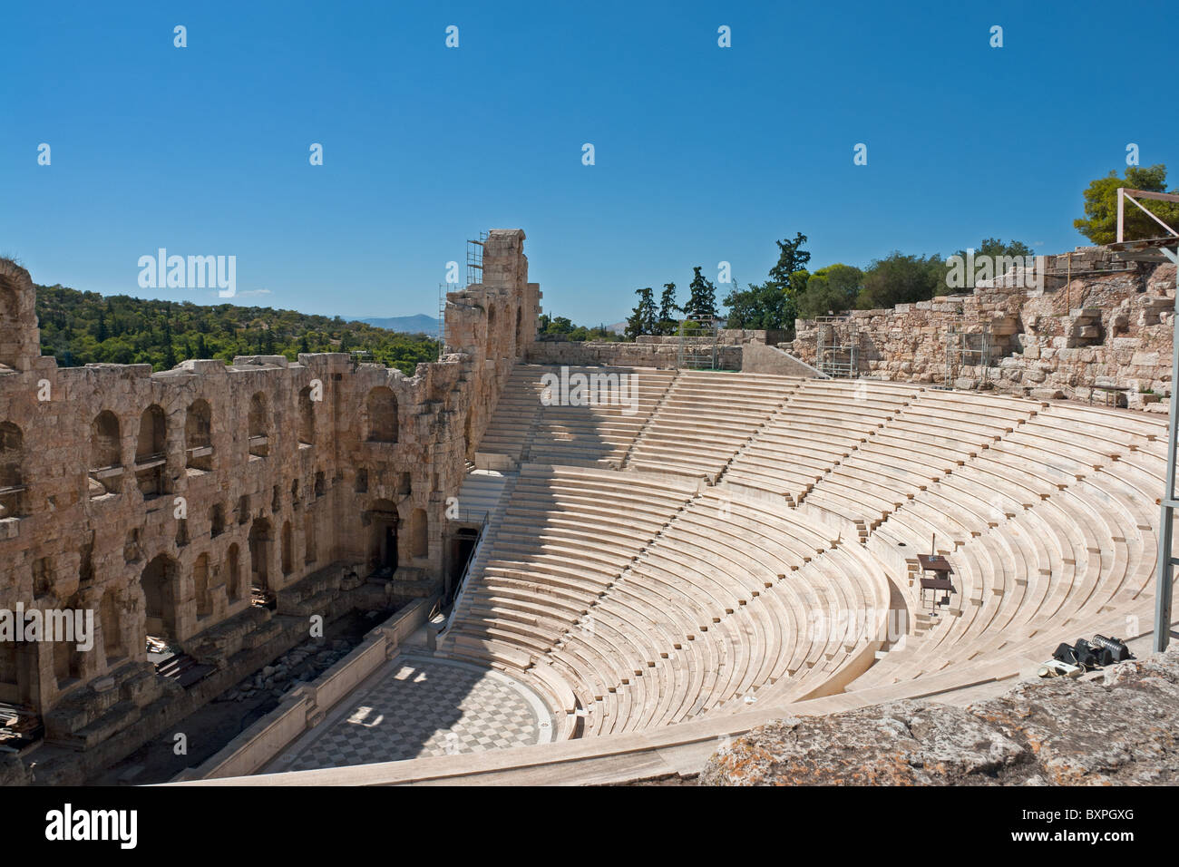 The Odeon of Herodes Atticus, on the south slope of the Acropolis ...