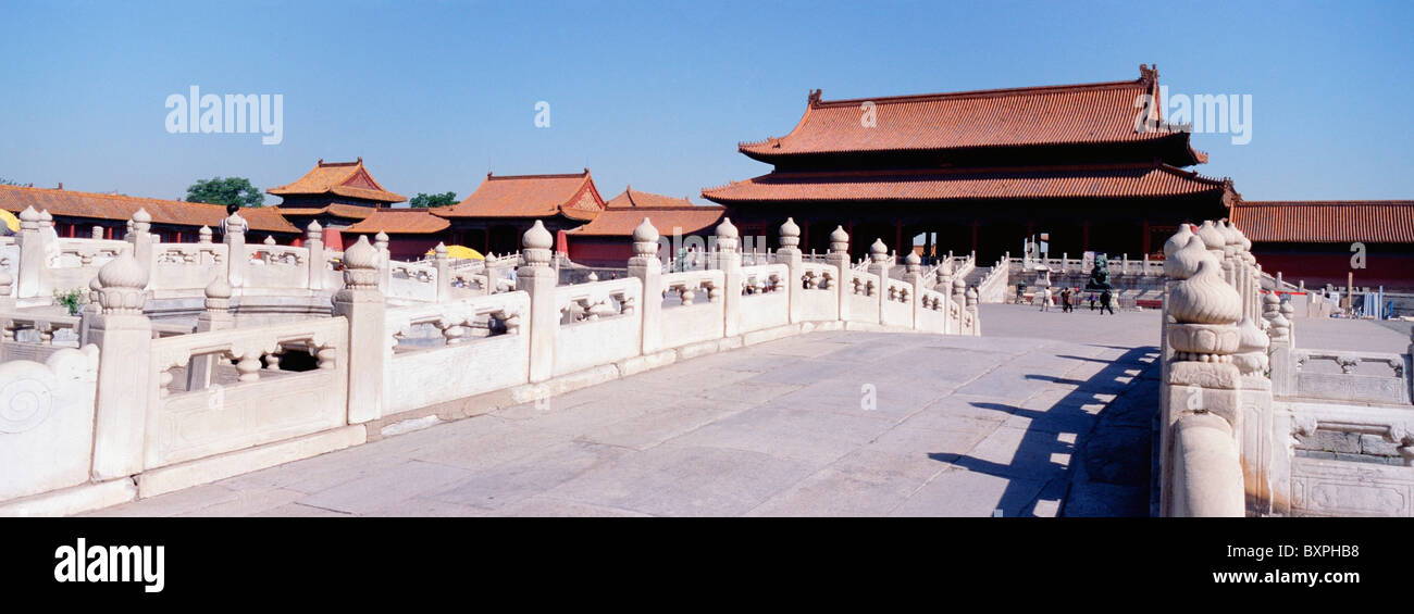 Forbidden City, Taihe Gate Square, Bridge Over Golden Water Stream ...