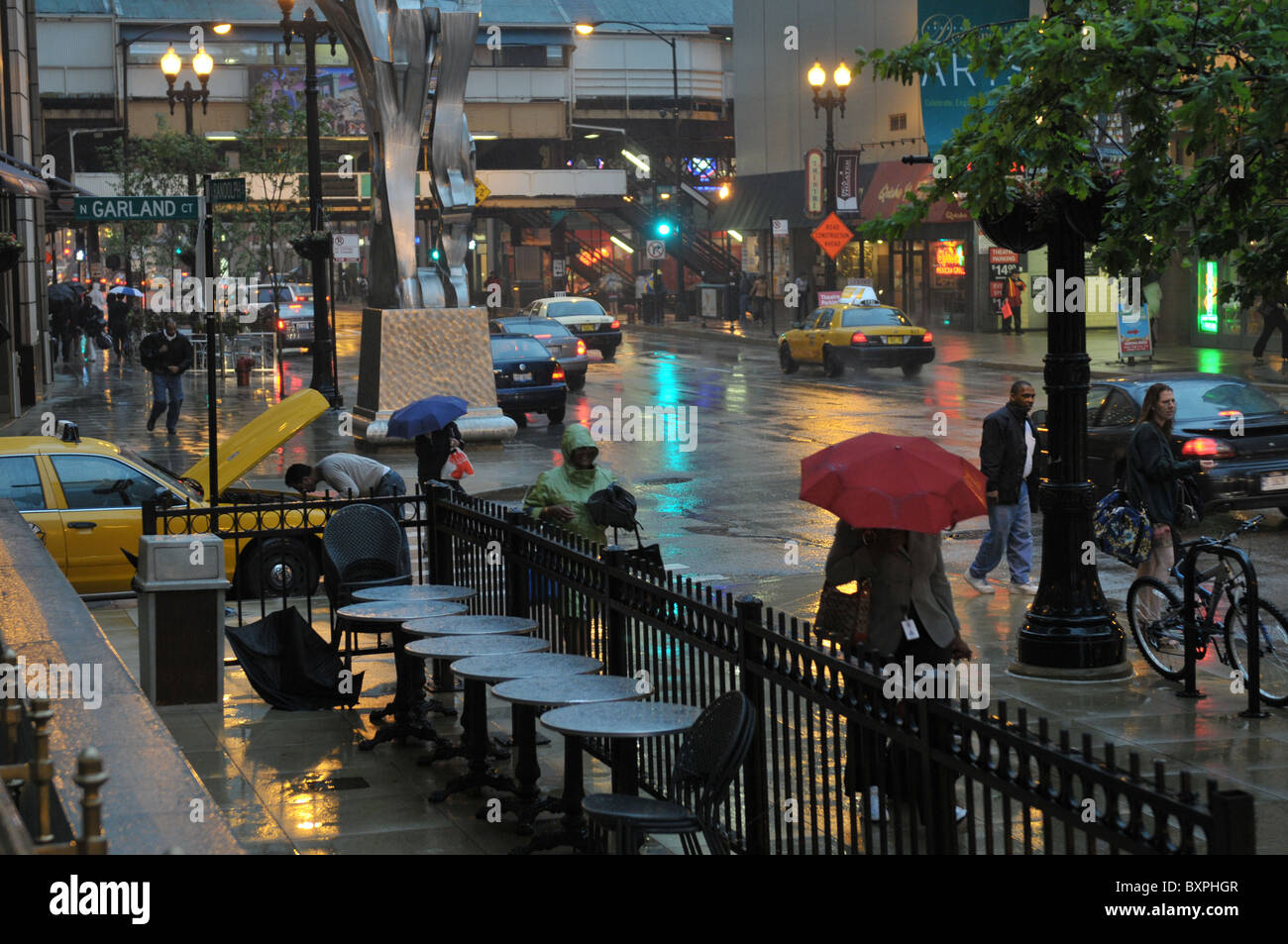 City rain storm Stock Photo - Alamy
