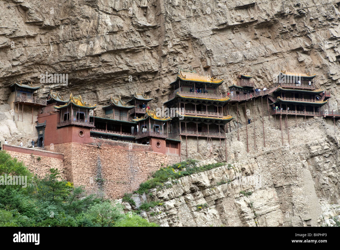 Hanging monastery, Xuankong temple, Datong city, Hunyuan county, China ...