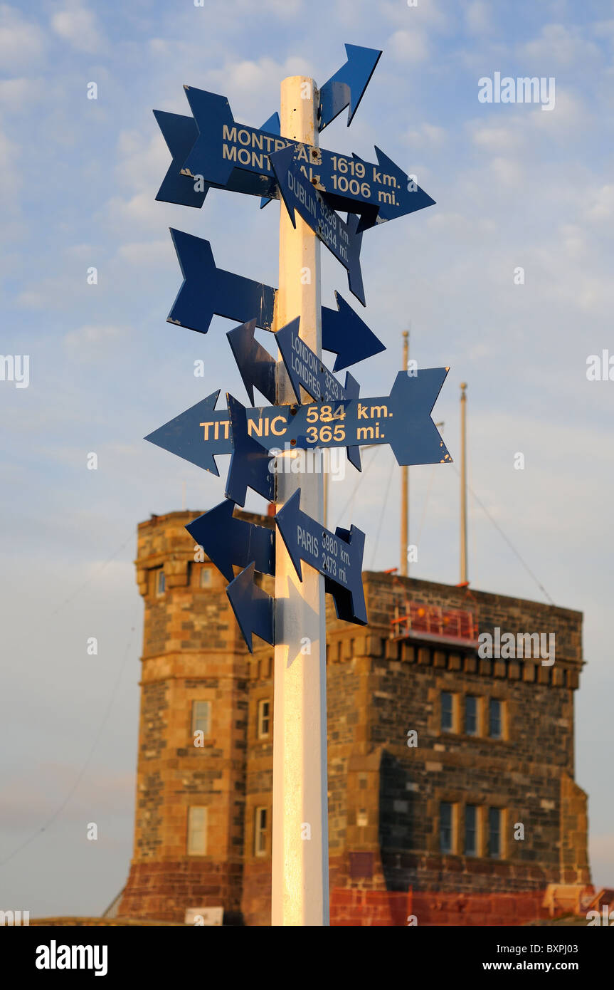 Signal Hill Sign Post Stock Photo - Alamy
