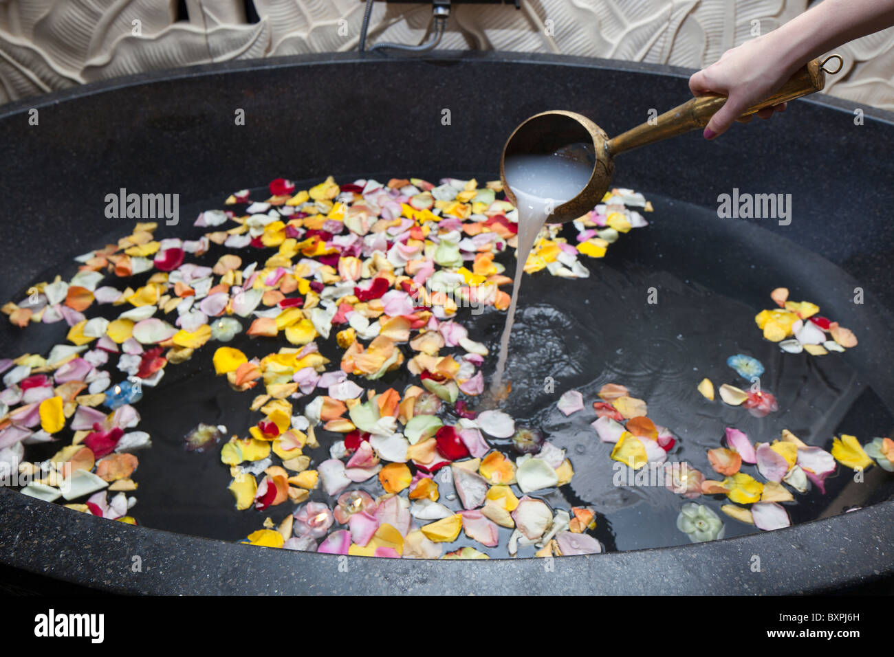 Spa treatment Prague Czech Republic bath petals Stock Photo - Alamy