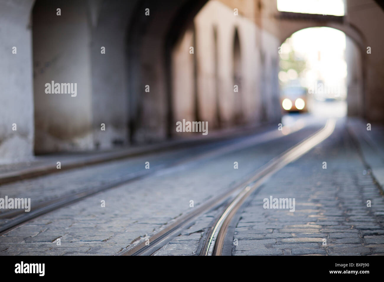 Track tramline hi-res stock photography and images - Alamy