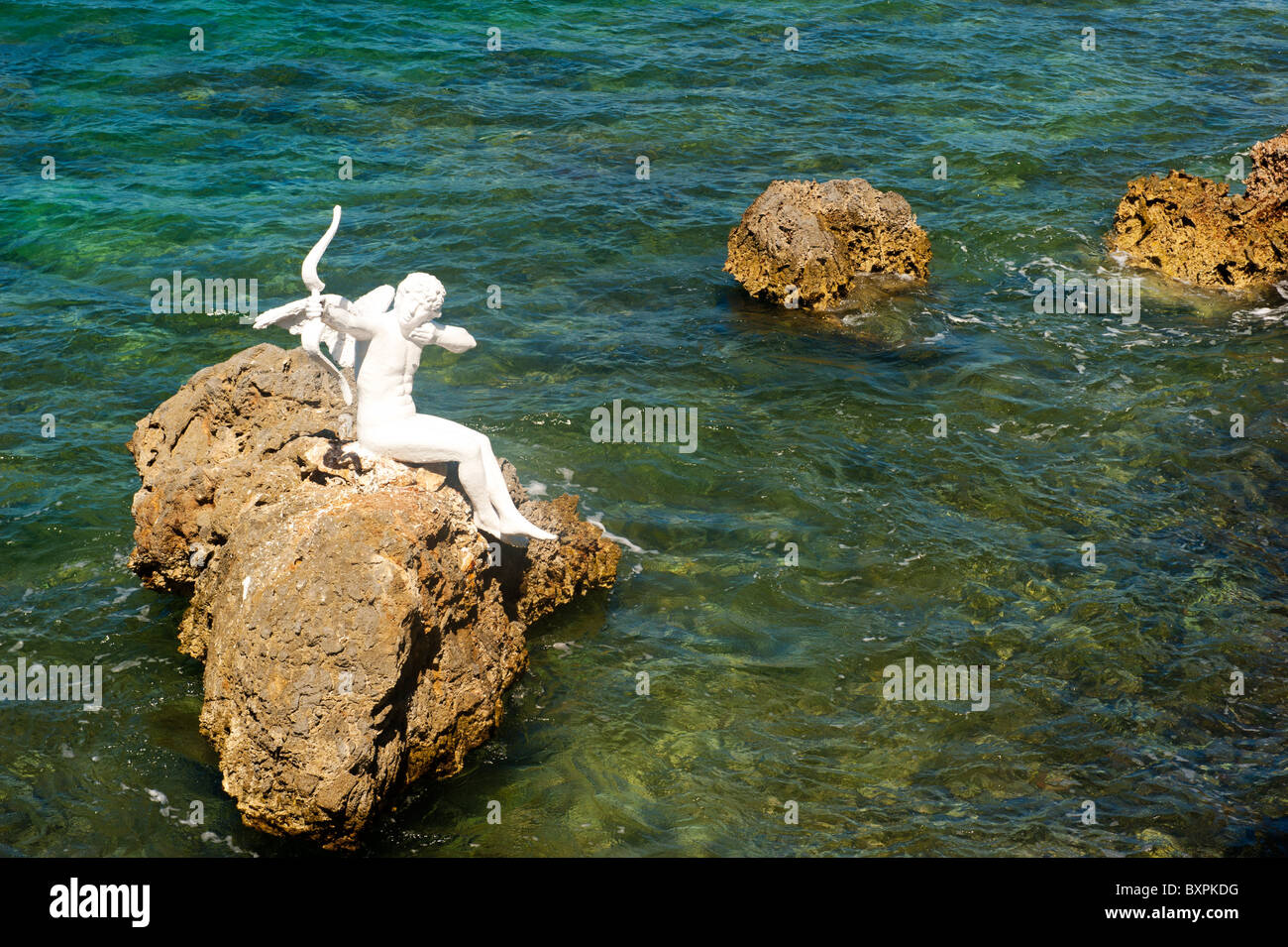 Status of Cupid in Cupid. Located just to the right of a wedding Gazebo ...