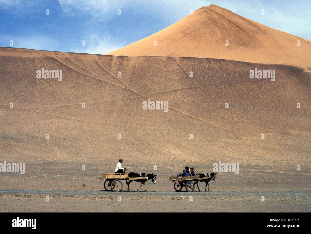 Primitive Charts In Desert Landscape Stock Photo - Alamy