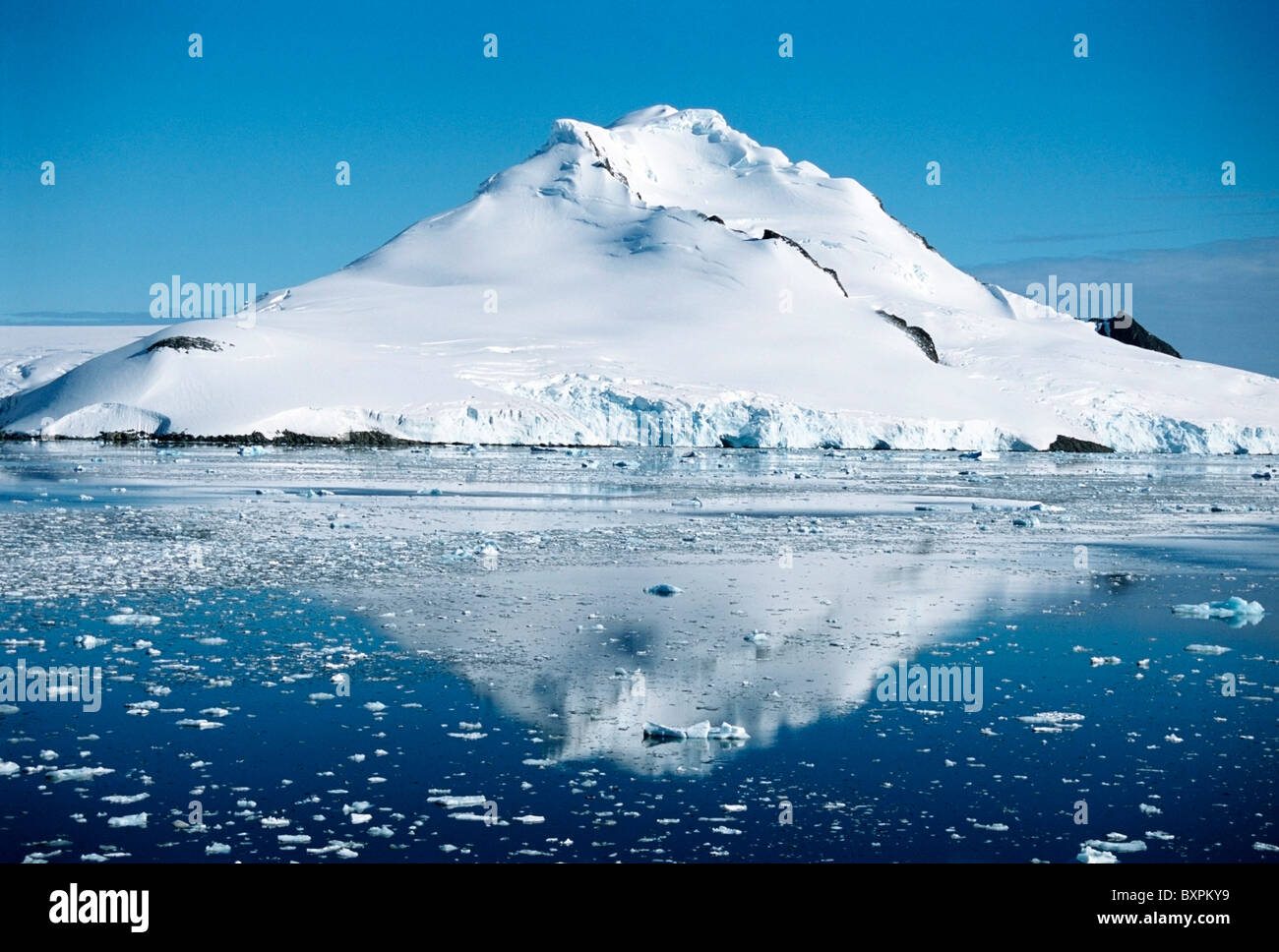 Snow-Covered Mountains And Sea Stock Photo - Alamy