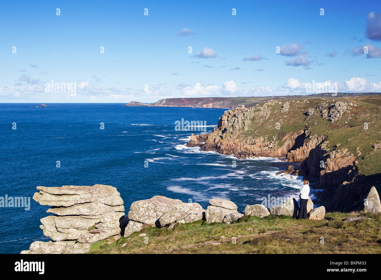 Cliffs near Lands End, West Cornwall, England UK Stock Photo - Alamy