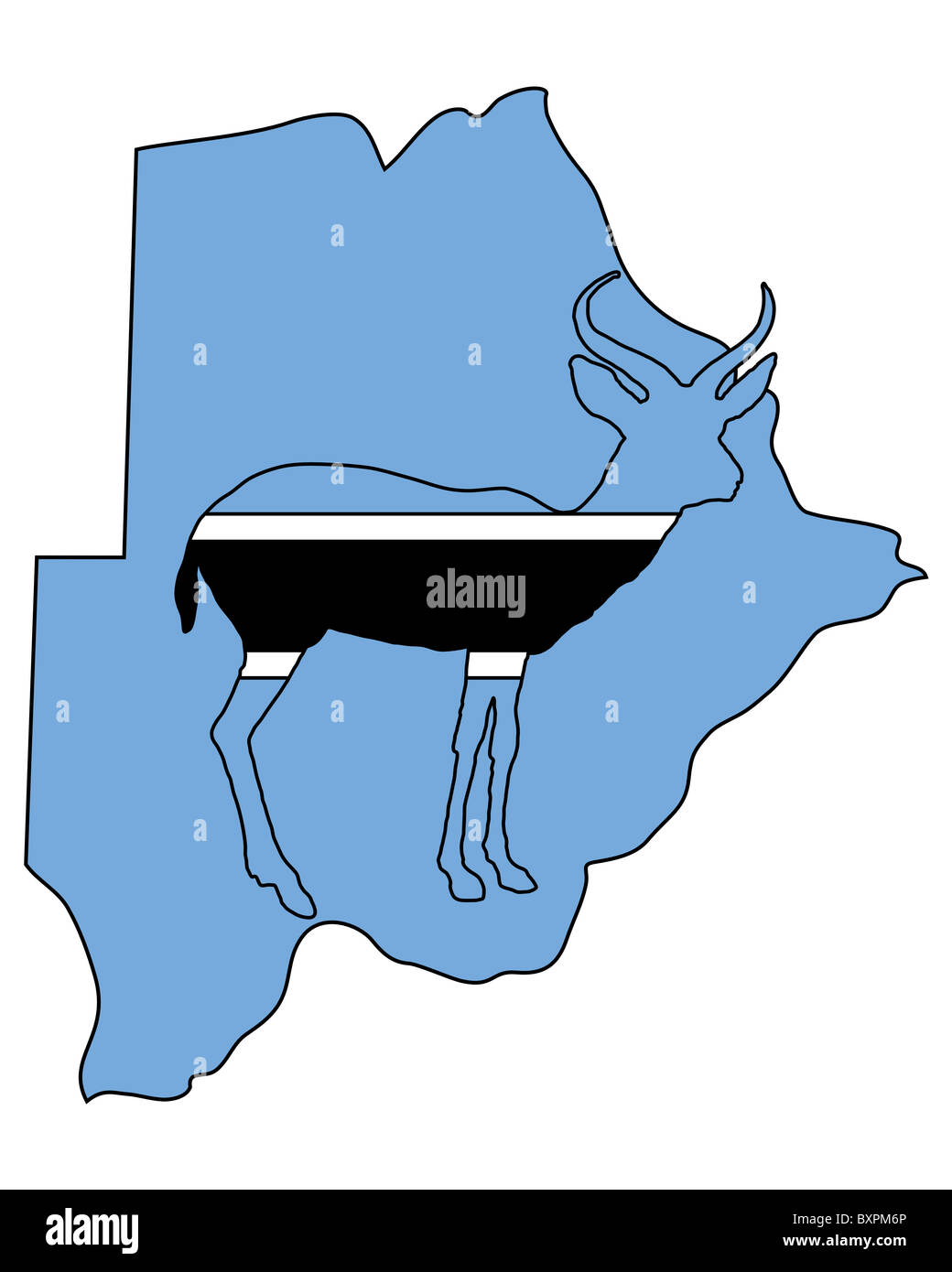 National animal of botswana Cut Out Stock Images & Pictures - Alamy