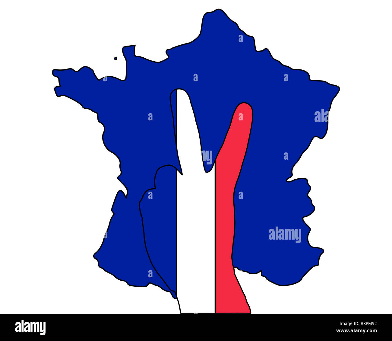 French hand signal Stock Photo - Alamy