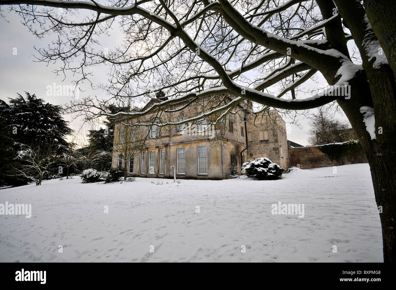 Stratford Park Stroud Gloucestershire UK Snow Museum Stock Photo - Alamy