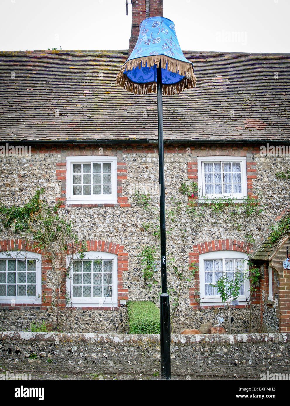 Lamp shade on street light Stock Photo - Alamy
