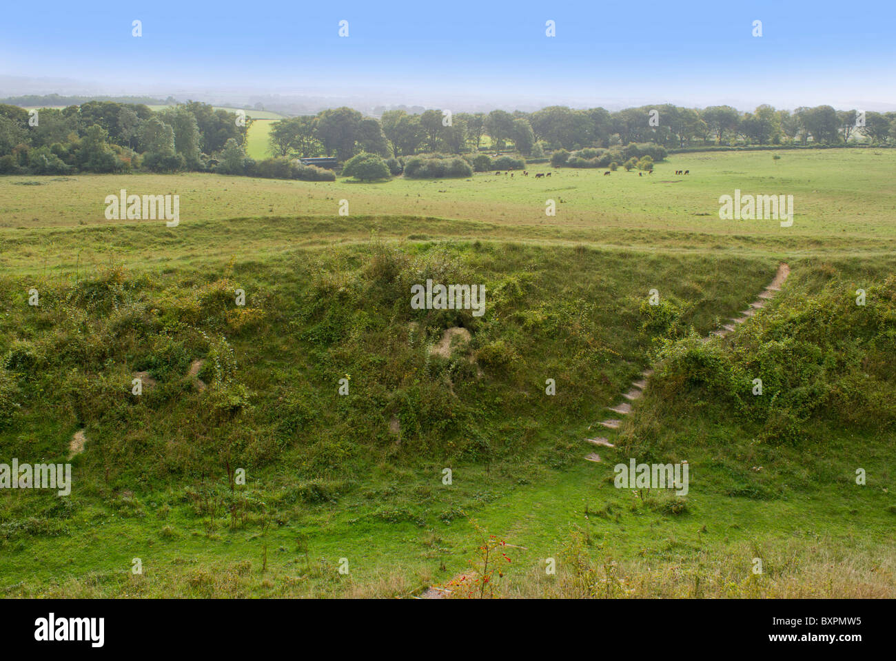badbury rings iron age hill fort dorset Stock Photo - Alamy