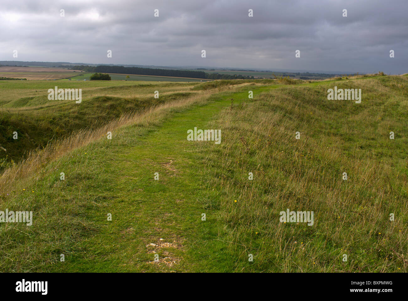 badbury rings iron age hill fort dorset Stock Photo - Alamy