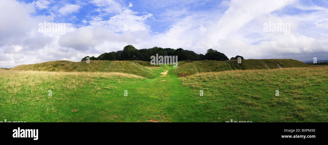 badbury rings iron age hill fort dorset Stock Photo - Alamy
