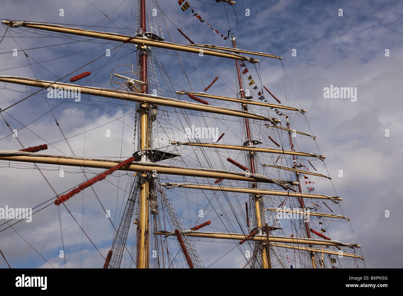 Masts of sailing ships Stock Photo - Alamy