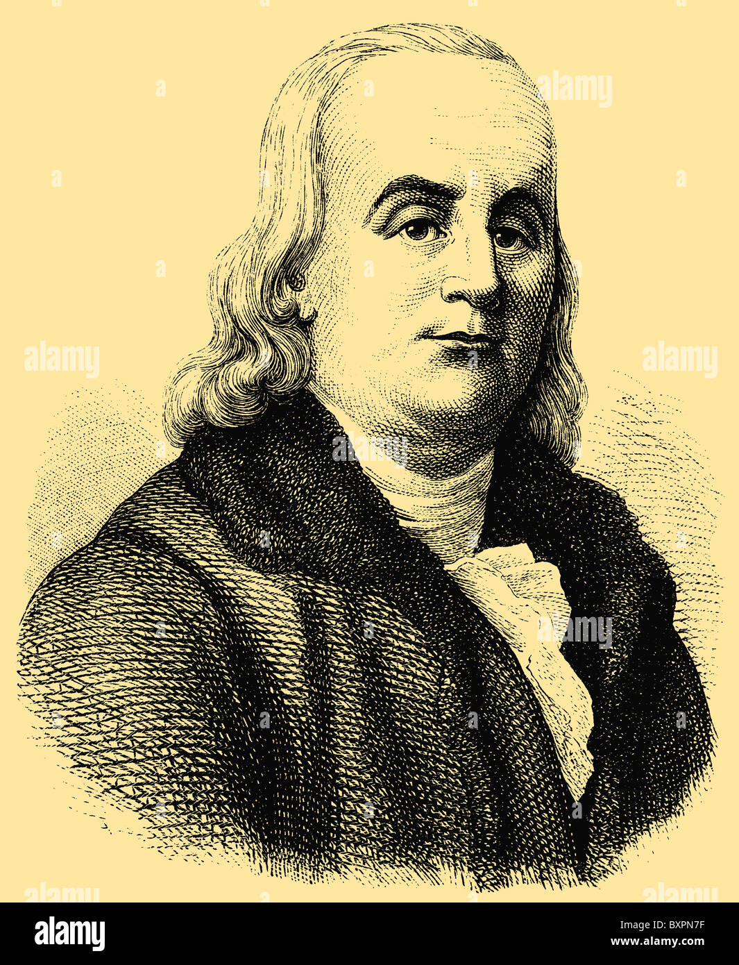 Benjamin Franklin (1706 - 1790), one of the Founding Fathers of the ...