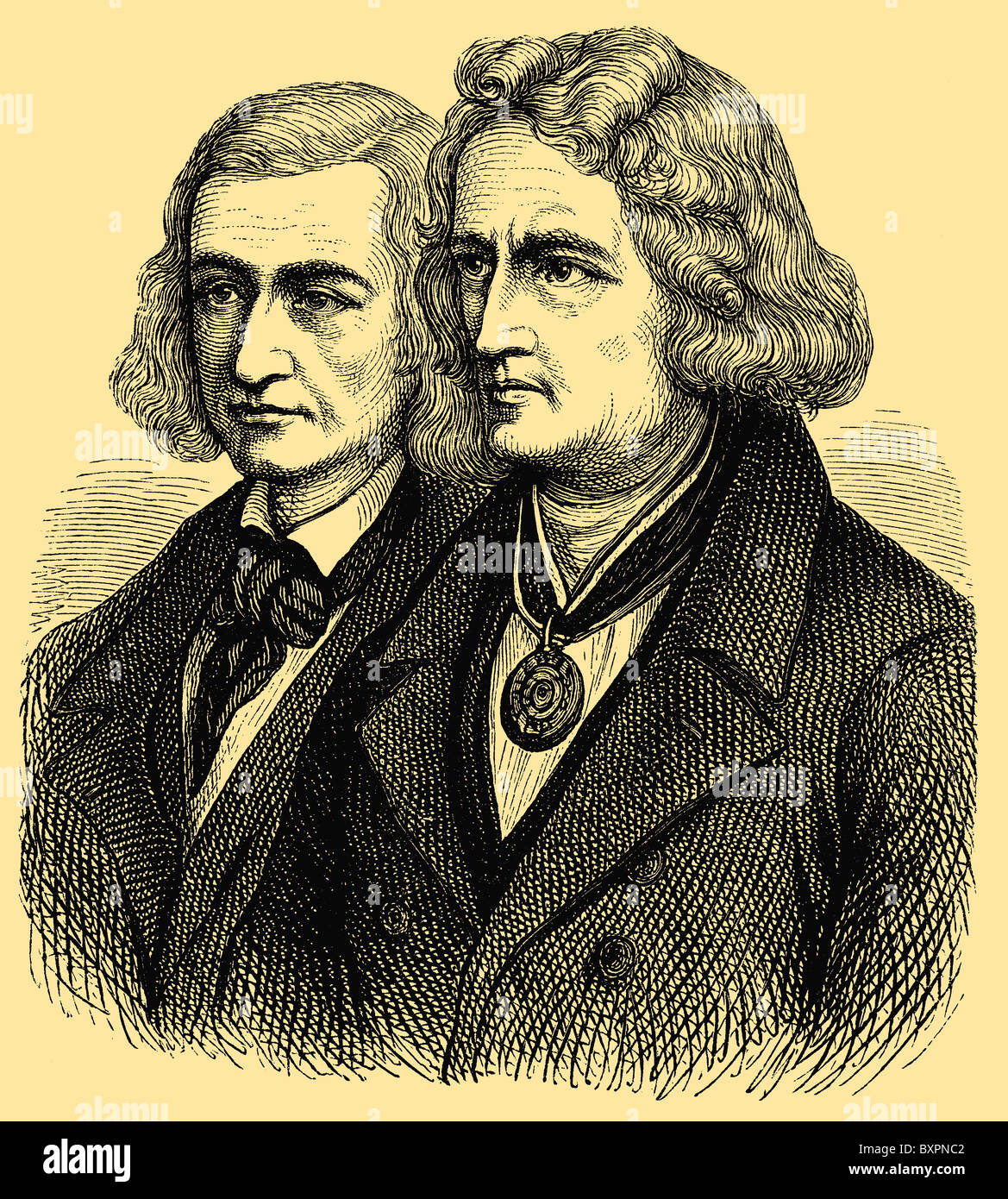 Grimm brothers portrait hi-res stock photography and images - Alamy