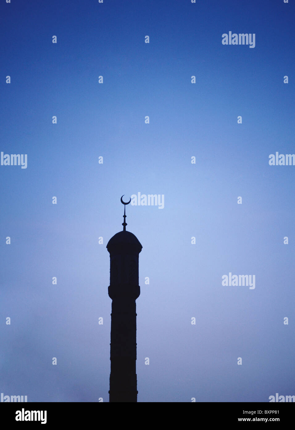 Minaret Of A Small Mosque At Dusk, Yarkand Stock Photo - Alamy
