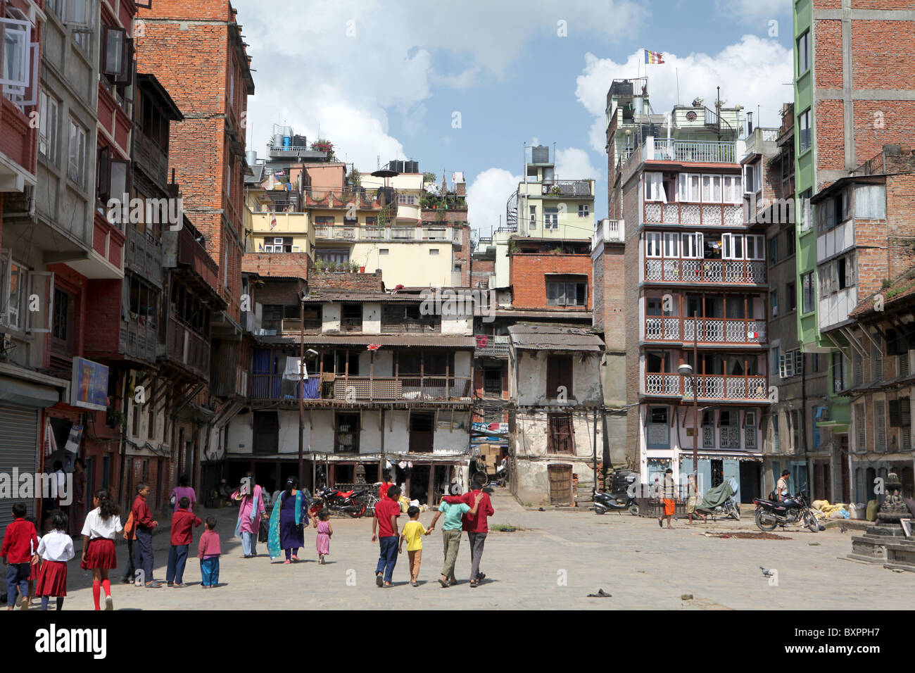 Street view of in Kathmandu, Nepal in Asia Stock Photo - Alamy
