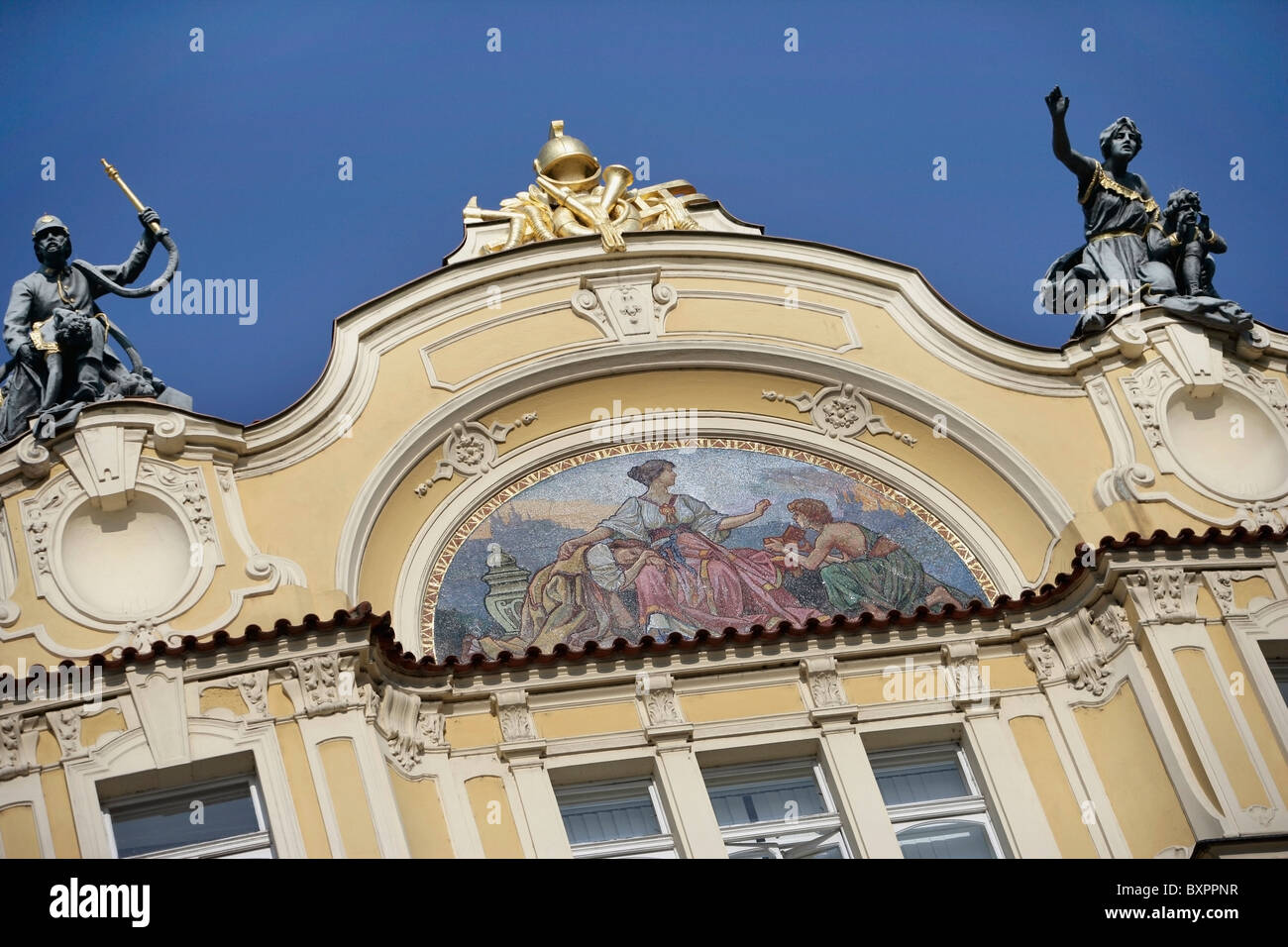 Ornate Architecture In Prague, Close Up Stock Photo - Alamy