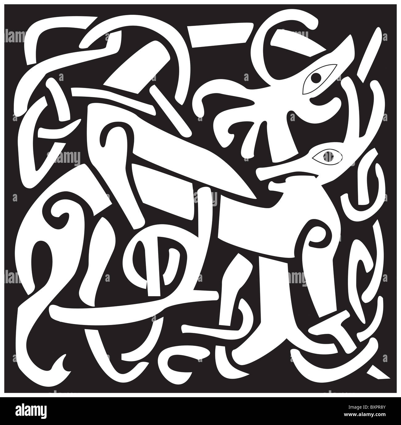 A vector illustration of a Celtic or animal with a beautiful design ...