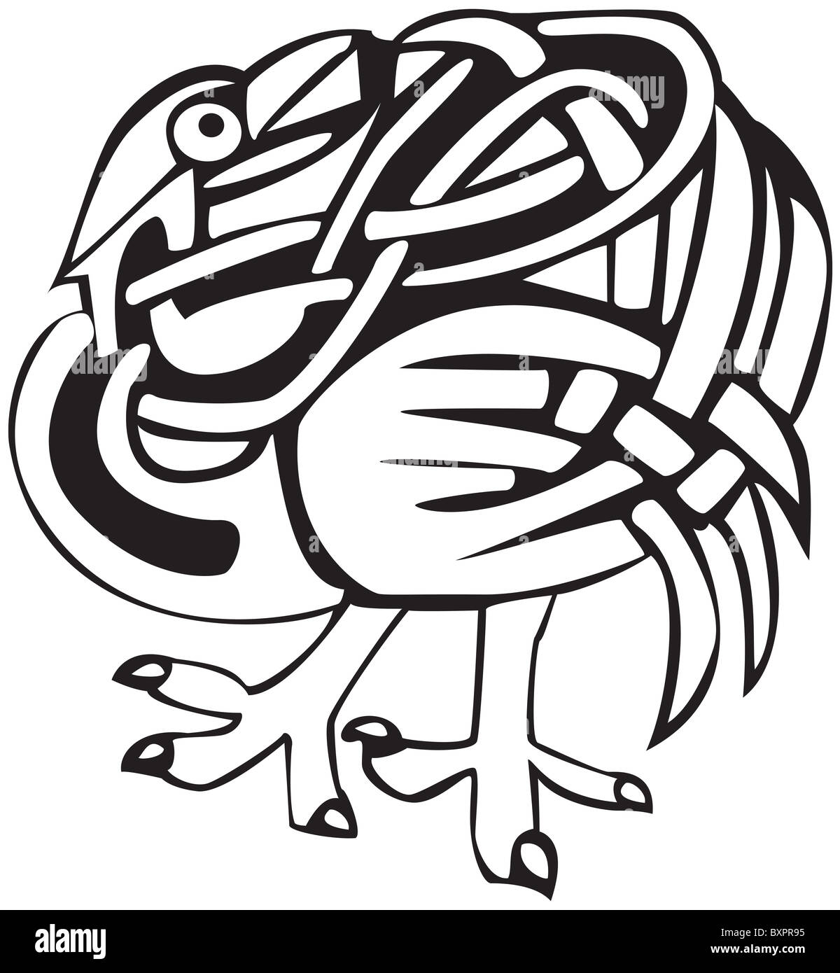 A vector illustration of a Celtic bird with a beautiful design ...