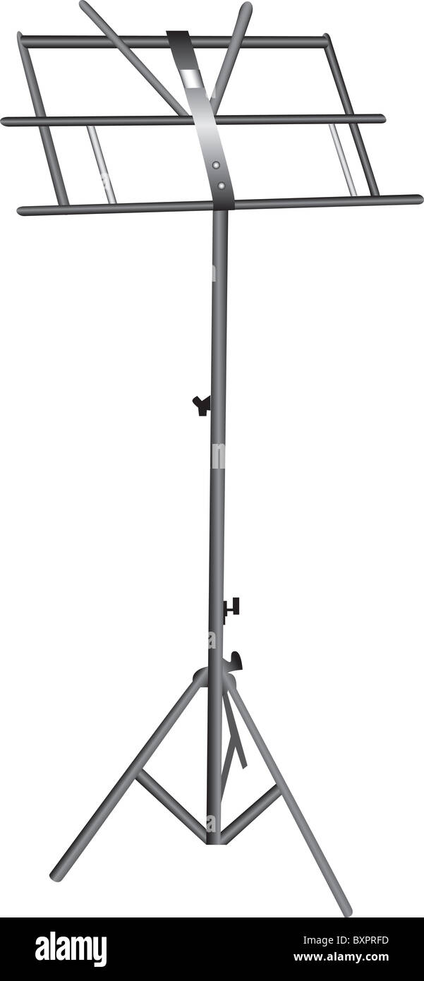 Empty metal music stand isolated on a white background Stock Photo - Alamy
