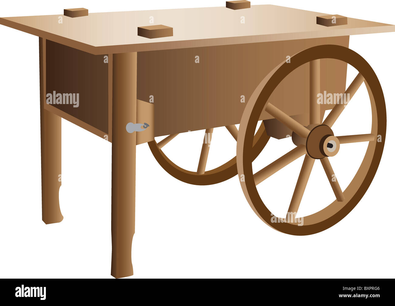 Wooden handcart hi-res stock photography and images - Alamy