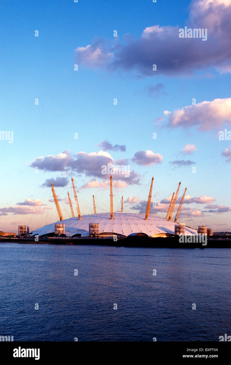 Millennium Dome At Sunset Stock Photo - Alamy