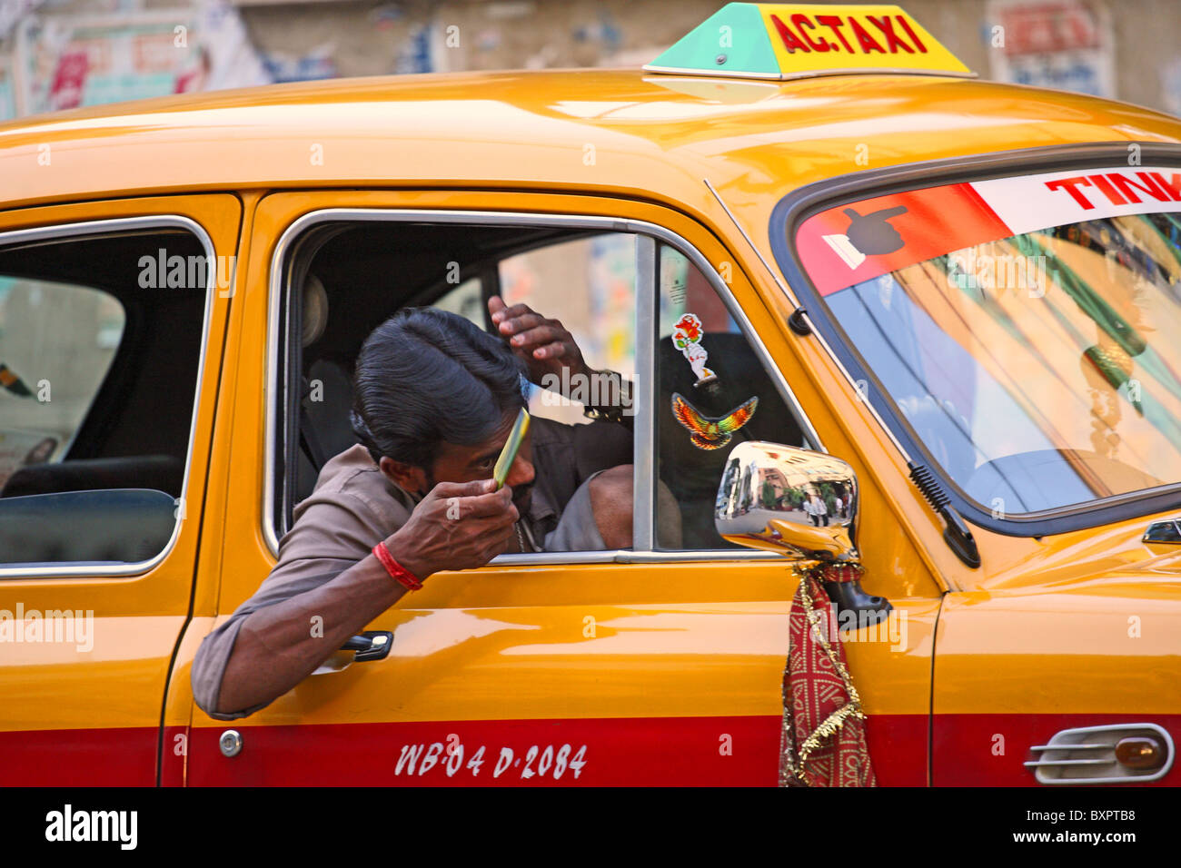 Indian Taxi Driver, Calcutta, India Stock Photo - Alamy