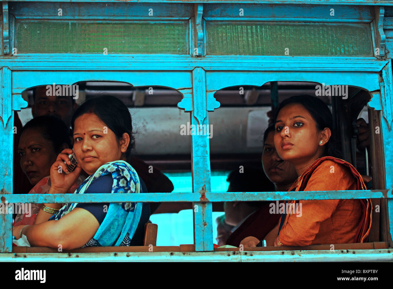 Indian bus passengers hi-res stock photography and images - Alamy