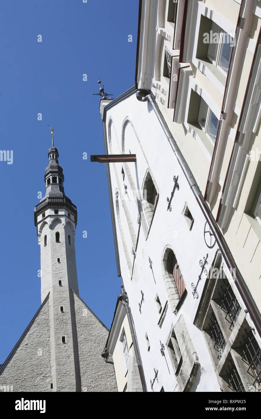 Medieval Town Hall With Tower In Town Hall Square Stock Photo - Alamy