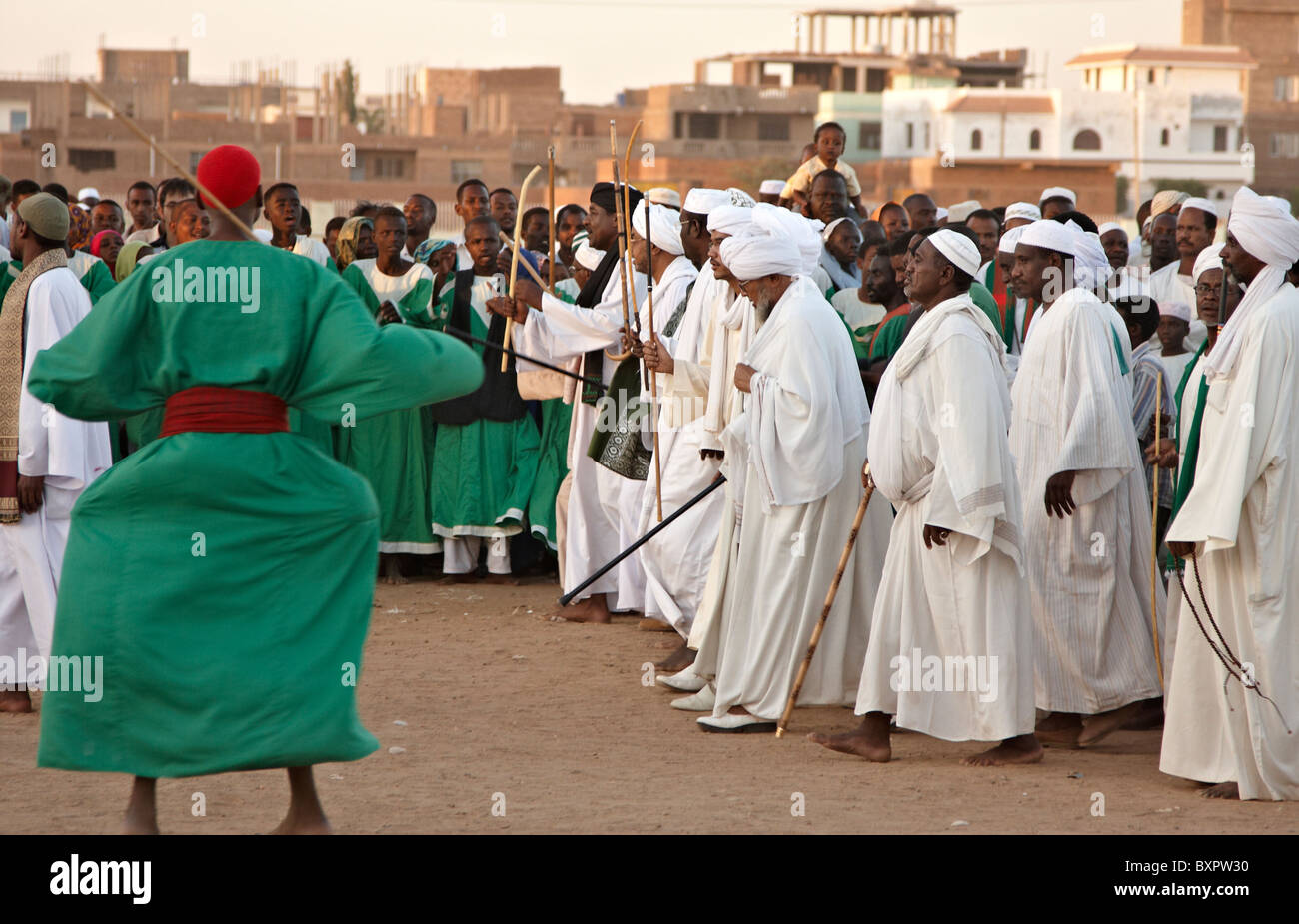 Dervish festival celebrating the Mahdi at his tomb in Omdurman, Sudan ...