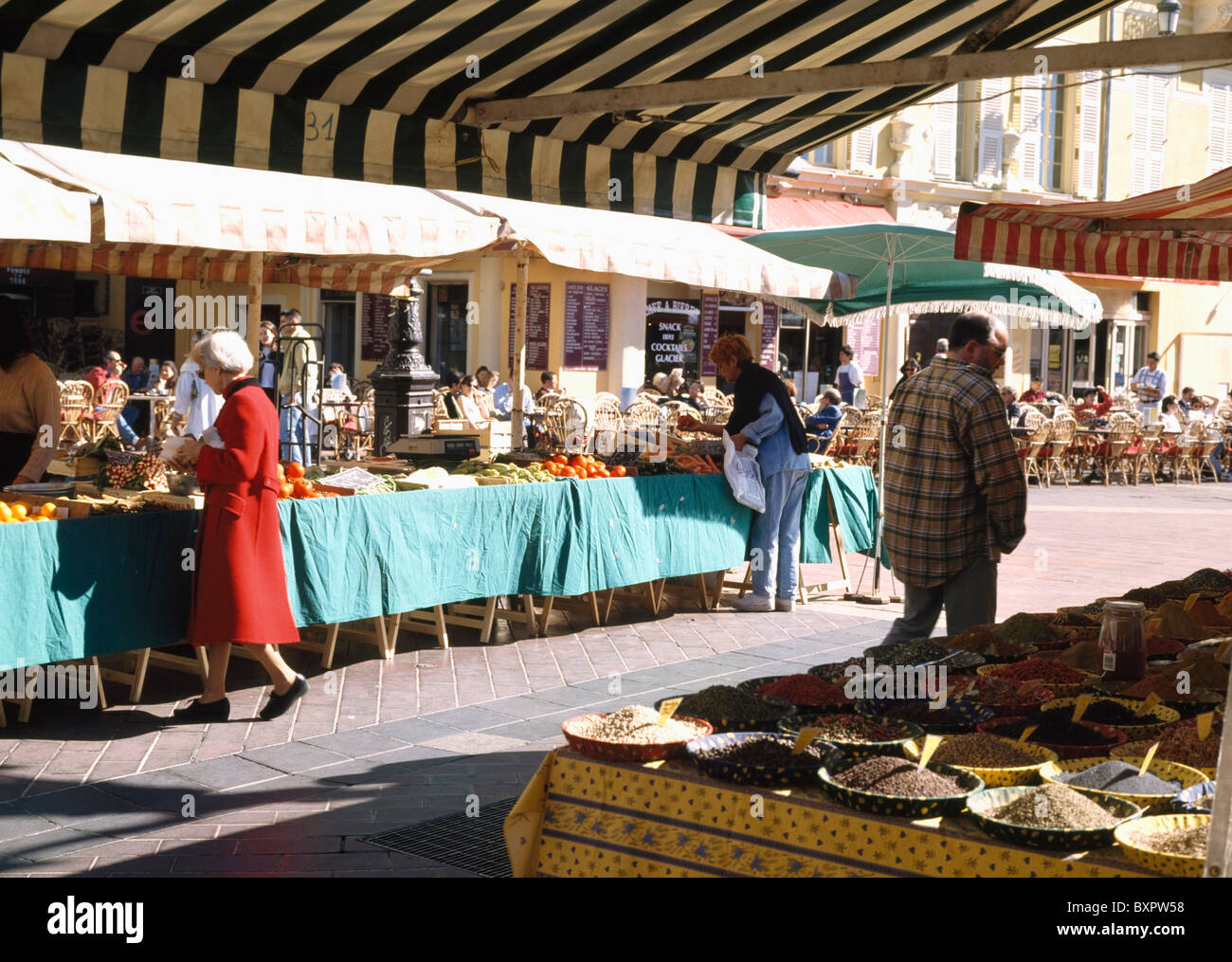 Market In Old Town Stock Photo - Alamy