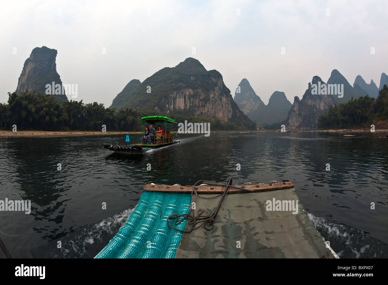 China, Guangxi Province, Yangshuo. Karst mountains, Li River Stock ...