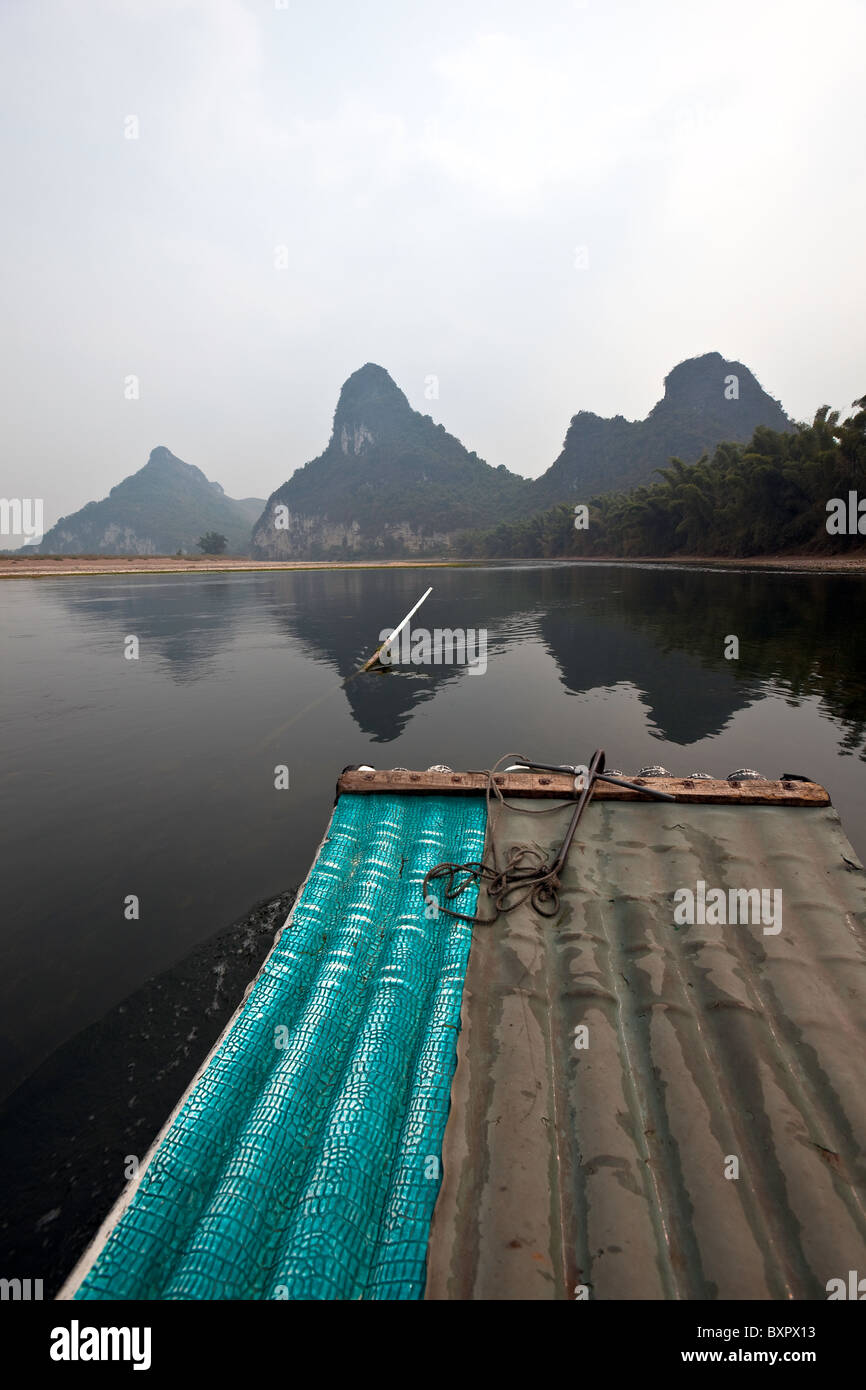 China, Guangxi Province, Yangshuo. Karst mountains, Li River Stock ...
