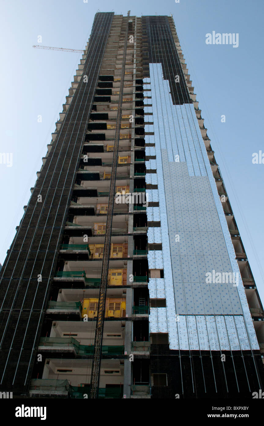 High rise tower under construction in Doha Qatar (January 2011 Stock ...