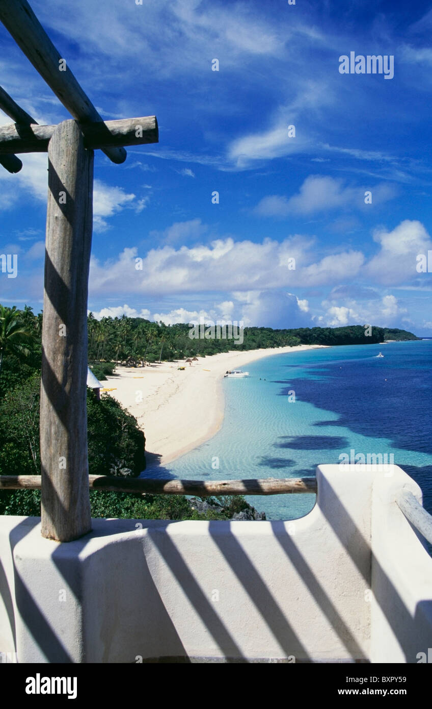Whitewashed Building Above Coastline Stock Photo - Alamy